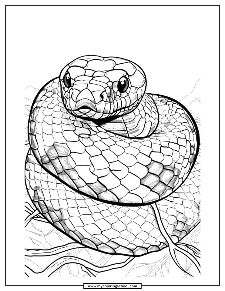 Snake Coloring Pages for Kids - My Coloring School
